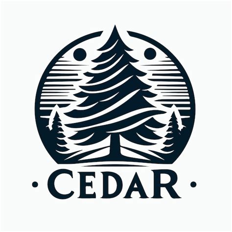 Cedar Logo Illustration Premium Ai Generated Vector