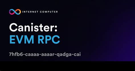 Canister Evm Rpc Icp Dashboard