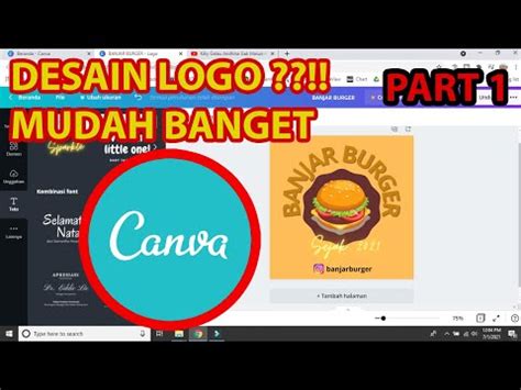 Tutorial Canva Membuat Logo Brand Burger Menggunakan Canva Mudah