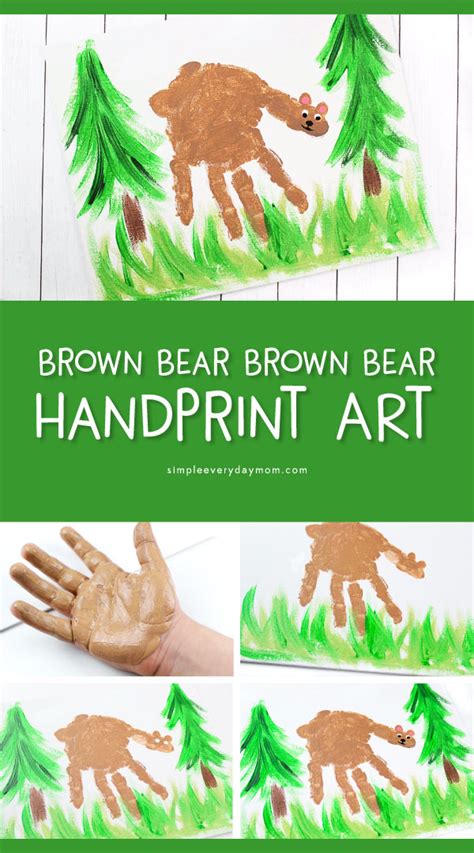 Brown Bear Handprint Template