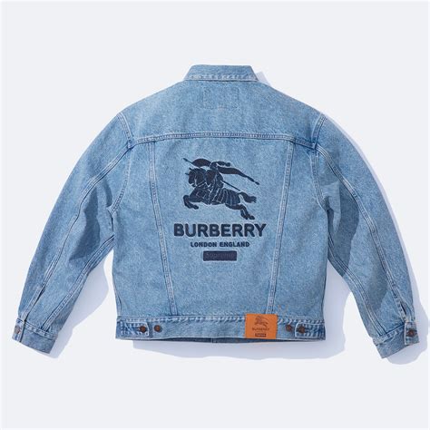 Supreme Burberry Denim Trucker Jacket Supreme Sln Official