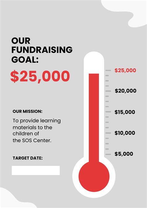 Free Fundraising Chart Templates Editable And Printable
