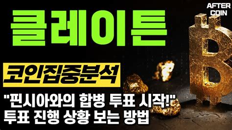클레이튼 코인 핀시아와의 합병 투표 시작 투표 진행 상황 보는 방법 클레이튼분석 클레이튼전망 클레이튼호재 클레