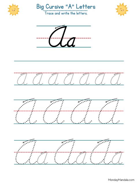 Big Cursive A Letters Pdf