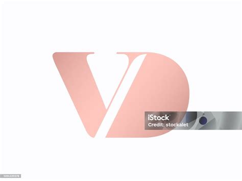 Vd 모노그램 로고 대문자 장식용 세리프 문자 V 굵은 문자 D 서명 아이콘 럭셔리 스타일의 알파벳 이니셜 0명에 대한 스톡