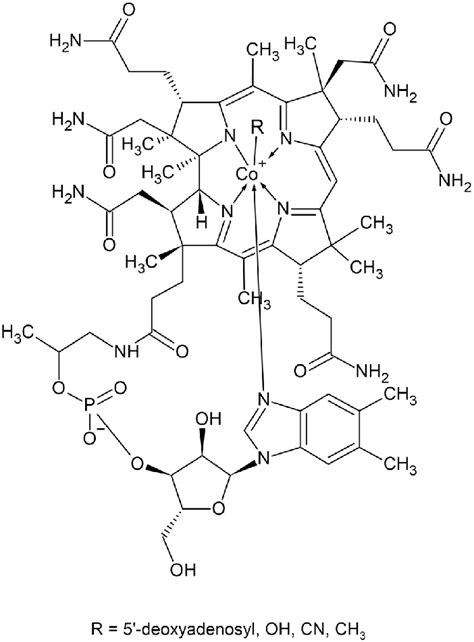 Vitamin B12 Chemical Structure Structural Detail For Vitamin B12 Ausmalbilderfurkinder De