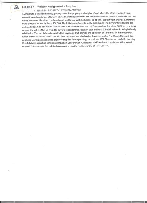 Solved Module 4 Written Assignment Required 23fa Real