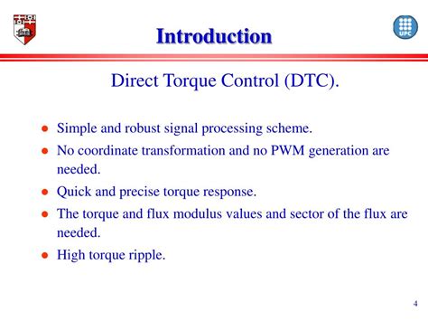 PPT - IMPROVING DIRECT TORQUE CONTROL USING MATRIX CONVERTERS ...