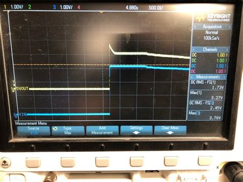Tps61230a Input Equals Output Voltage And Current Input Increases After 10 Seconds Power