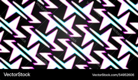 Lightning Seamless Pattern On White Background Vector Image