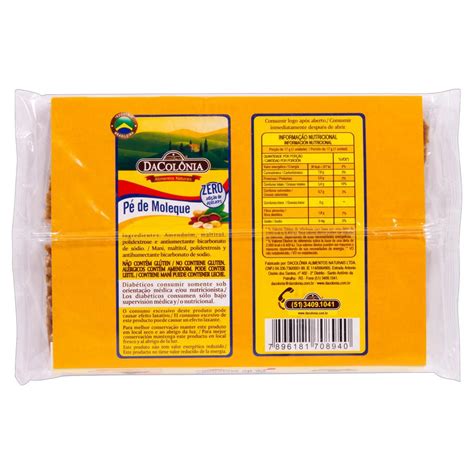 Pé De Moleque Light Dacolônia Caixa 100g Super Veneza Cruzeiro 811