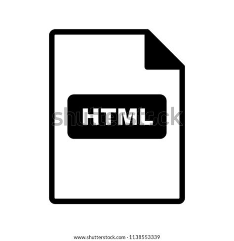 Html File Format Stock Vector Royalty Free Shutterstock