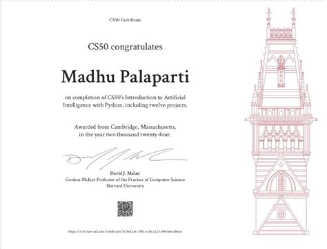 Madhu Kiran On Linkedin I Am Happy To Share That I Have Successfully Completed The Course Cs50s