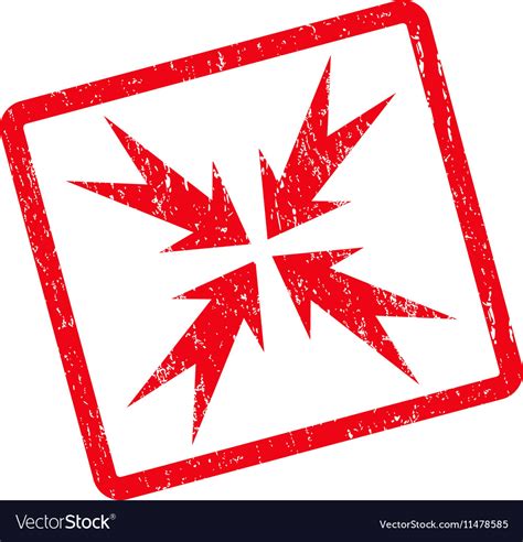 Compression Arrows Icon Rubber Stamp Royalty Free Vector