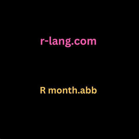 R Month Abb