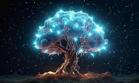 Premium Ai Image Glowing Brain Network Generative Ai