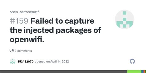Failed To Capture The Injected Packages Of Openwifi Issue Open Sdr Openwifi GitHub