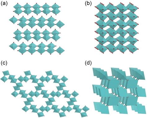 Atomic Assembly Of A α‐moo3 B β‐moo3 C H‐moo3 And D Moo2 Oxygen Download Scientific