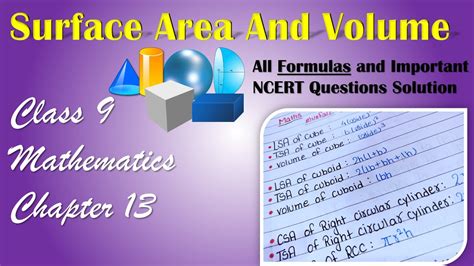 All Formulas Of Ch Surface Area And Volume Class 9 At Kerry Palacios Blog