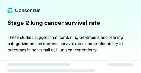 Stage 2 Lung Cancer Survival Rate Consensus Academic Search Engine