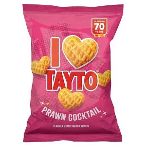 Tayto Prawn Cocktail Flavour Heart Shaped Snacks 70g Asda Groceries