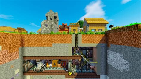 Как построить СЕКРЕТНЫЙ ДОМ под ДЕРЕВНЕЙ в МАЙНКРАФТЕ Youtube