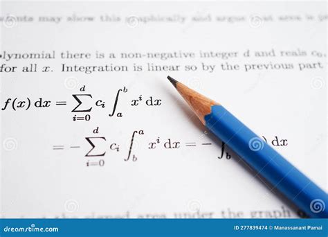 Pencil On Mathematic Formula Exercise Test Paper In Education School