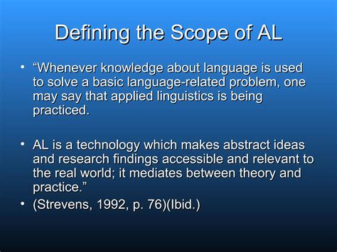 Applied Linguistics Ppt