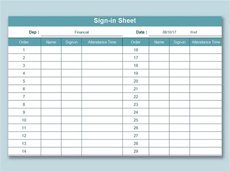 printable check in check out sheet template free printable