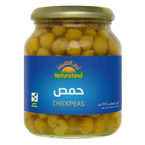 تسوق أرض الطبيعة حمص عضوي 350غ أون لاين كارفور الكويت