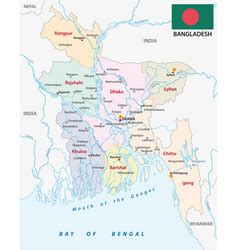Flag And Map Of Bangladesh Royalty Free Vector Image