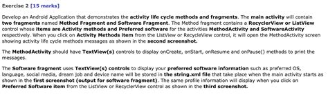 Solved Develop An Android Application That Demonstrates The