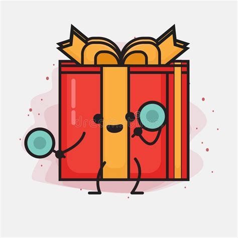 Christmas T Box Cute Vector Character Illustration Stock Vector Illustration Of Template