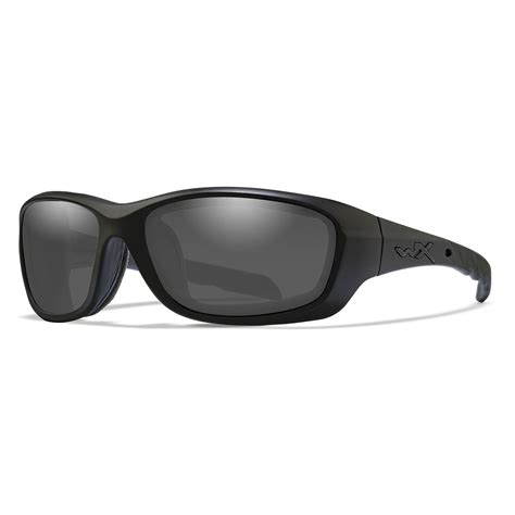 Wiley X Gravity Black Ops Captivate Polarized Sunglasses Smoke Grey