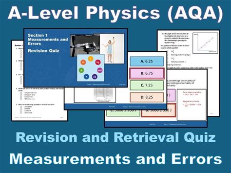 A Level Physics Revision Quiz Measurements And Errors AQA Teaching Resources