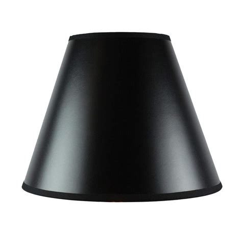 6x12x95 Hard Back Empire Lampshade Bold Black With True Gold Lining