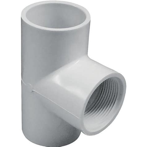 Lasco Pipe Tee 1 In Slip X Fpt Pvc White Sch 40 Schedule 450 Psi