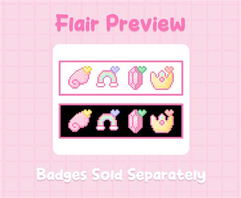 Heart Twitch Sub Badge Flairs Cute Pixel Twitch Flairs Pixel Art