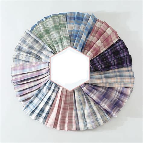 Badu Bg Плисирана пола за момичета Harajuku Preppy Style Карирани поли Мини сладки японски