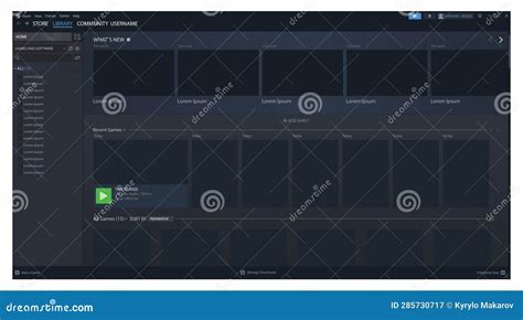 Steam Interface Video Games Store Start Window Home Library
