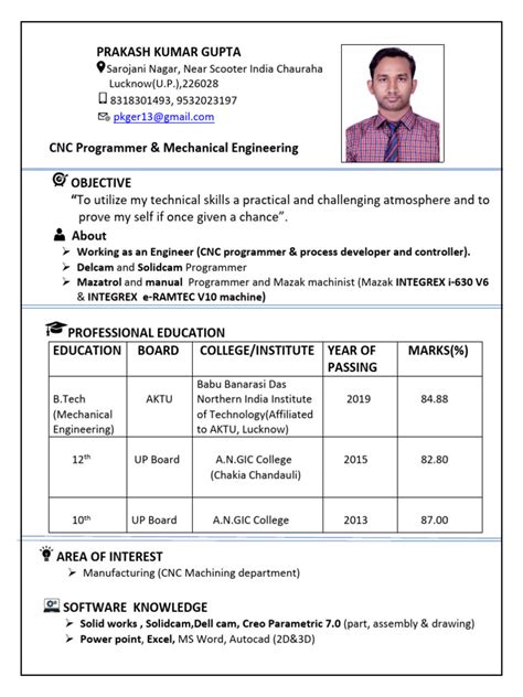 Naukri Prakashkumargupta 4y 6m Pdf Machining Numerical Control
