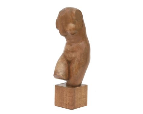 Willi Huggler Sculpture Dun Torse 1970s Bois En Vente Sur Pamono