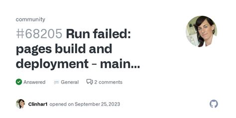 Run Failed Pages Build And Deployment Main Effb Eb Community Discussion GitHub