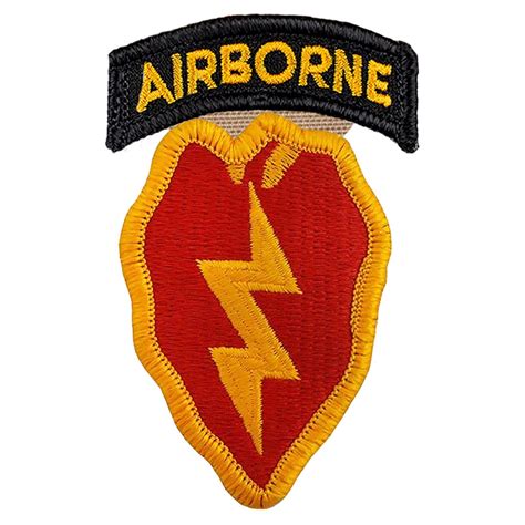 Army 25th Infantry Division Patch Color Airborne Tab With Velcro