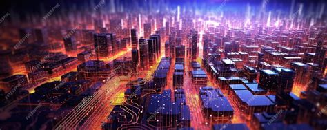 Premium Ai Image Futuristic Digital Circuit Board With Glowing Pathways And Intricate Patterns