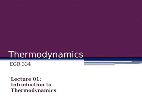 Pptx Egr 334 Lecture 01 Intro To Thermo And Unit Review Dokumentips