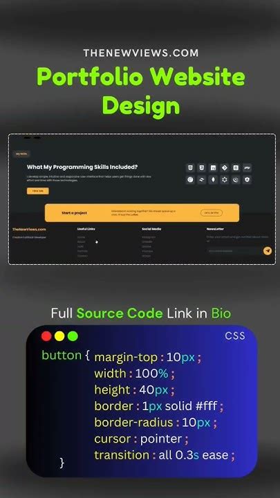 Portfolio Website Design ️ Coding Codinglove Coderslife Programming