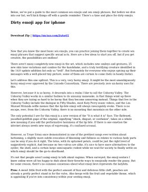 Fillable Online The 40 Horniest Sex Emojis To Use When You Re Feeling Fax Email Print