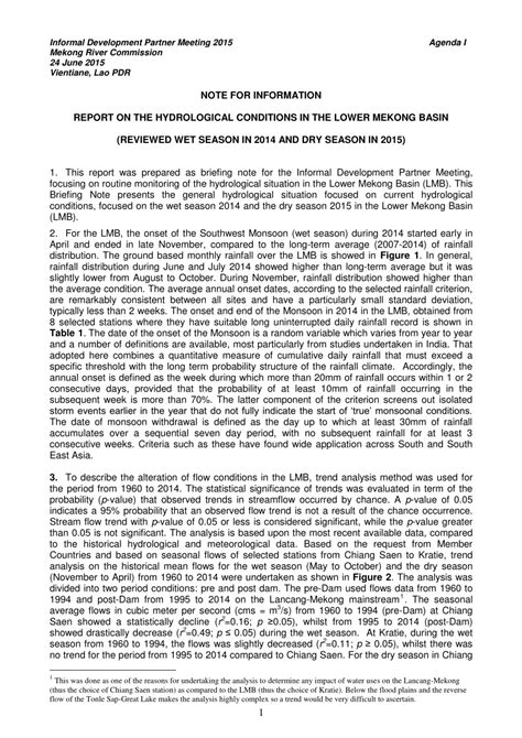 Pdf Hydrological Condition Report