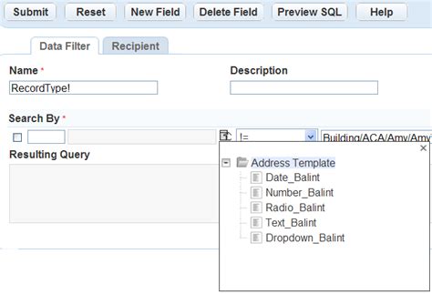 Creating A Data Filter